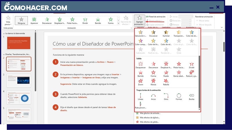 ¿Cómo hacer animaciones en PowerPoint? - Anima tus presentaciones de ...